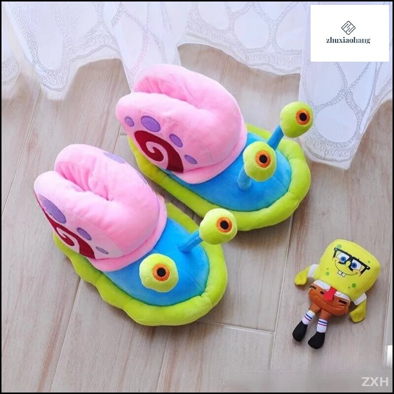 Тапочки плюшевые Bandai "Губка Боб и Гэри", текстильные, унисекс