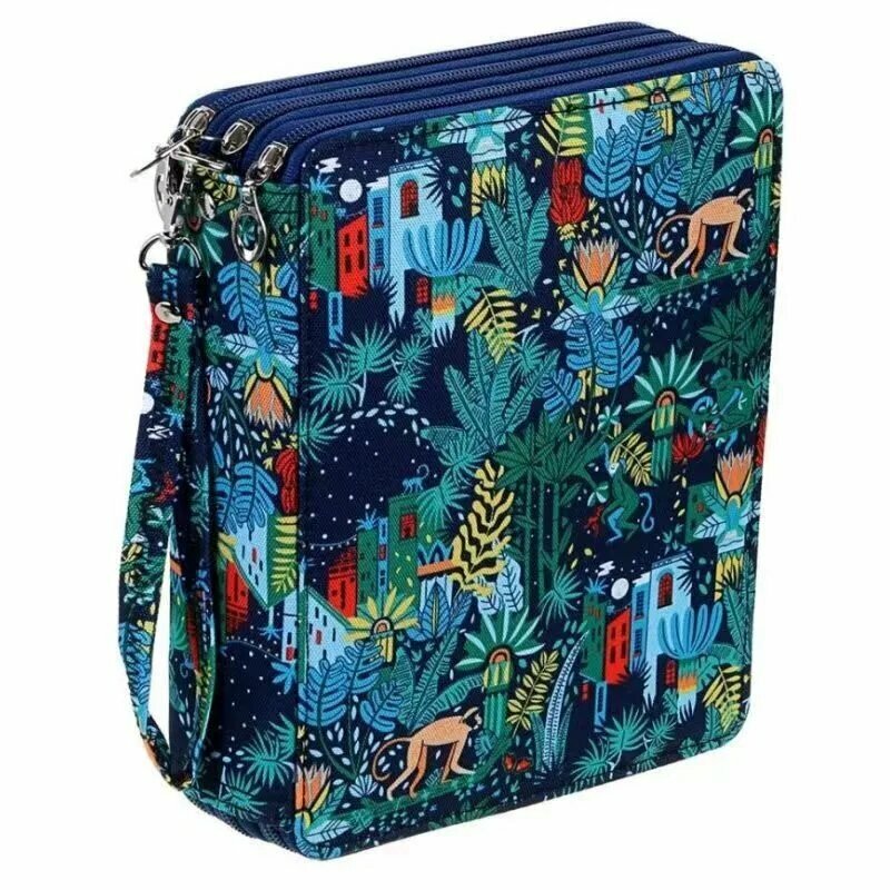 Kawaii Эстетический школьный пенал DIANNY с 120 слотами для девочек Сумка-органайзер для канцелярских принадлежностей с 3-слойной молнией пеналы