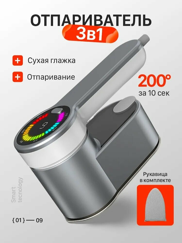 Отпариватель для одежды ручной мощный вертикальный дорожный. Мини утюг. Парогенератор для штор