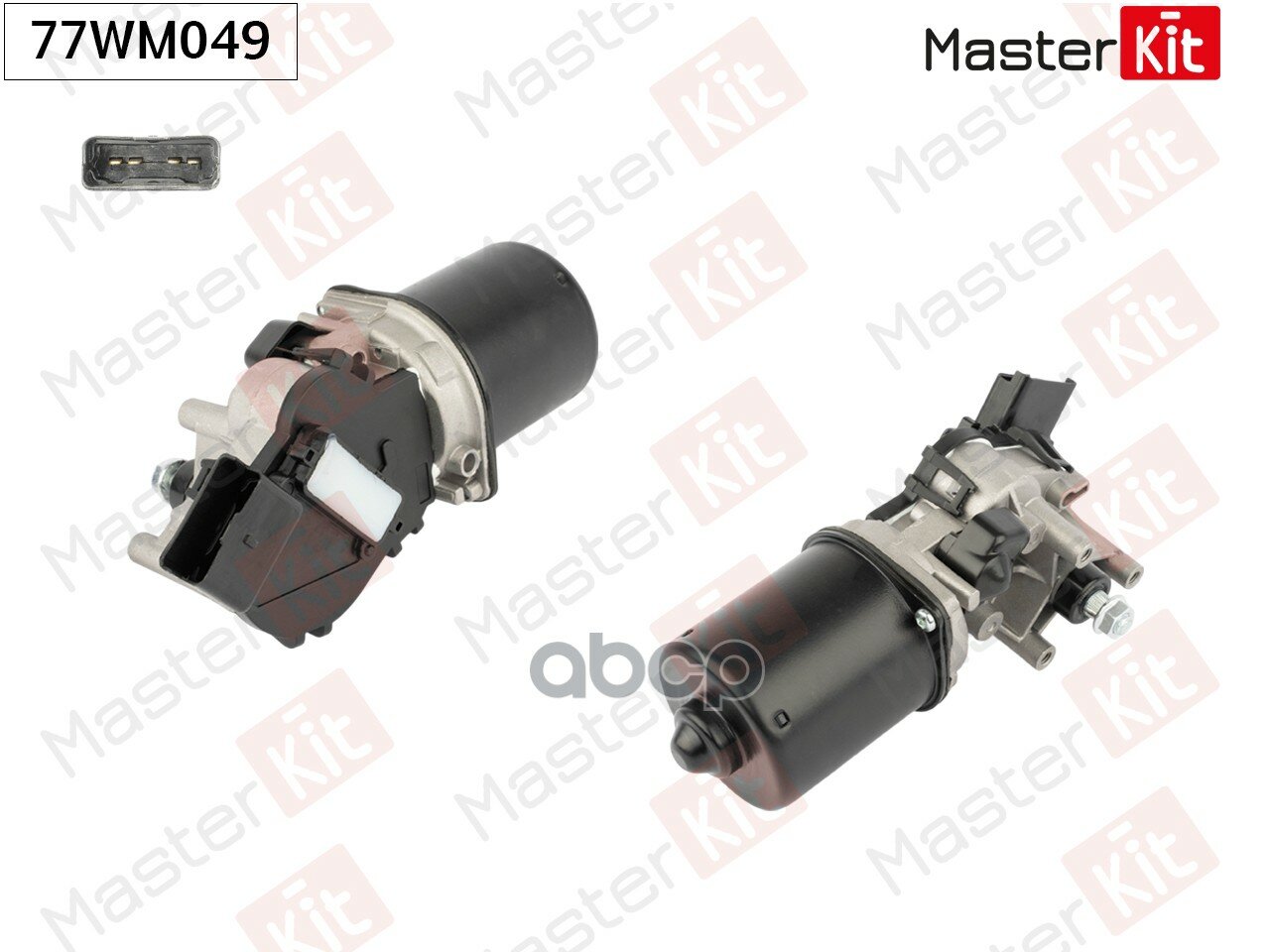 77WM049 Мотор стеклоочистителя перед Renault LAGUNA II (BG0/1_) 2001 MasterKit арт. 77WM049