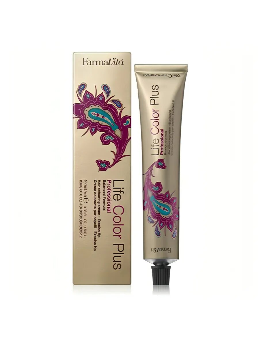 Краска для волос Farmavita Hair Coloring Life Color Plus Prof, Перманентный краситель с низким содержанием аммиака, 8.03