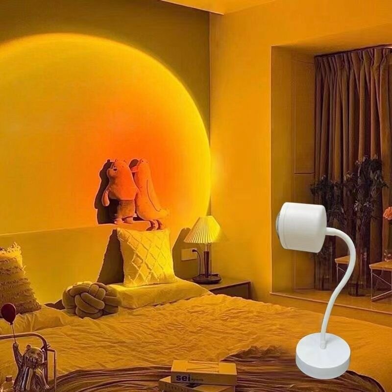Настольная лампа Sunset light, бесплатные восемь цветных карточек