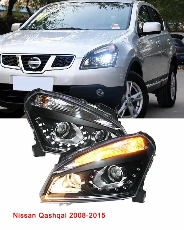 Фары автомобильные, 2 шт, арт. Qashqai 2008-2015