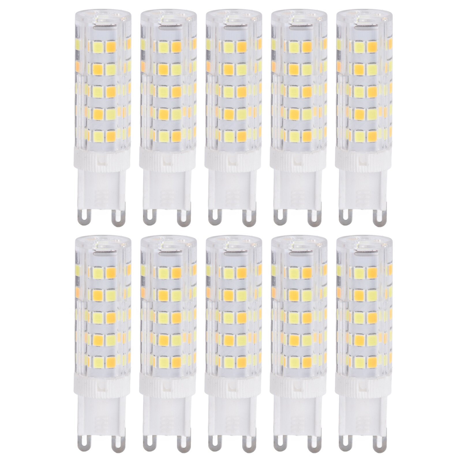 10pcs G9 220V Светодиодная лампа Dimmable Ceramic Led Lod Bulb Замените галогенную лампу для люстры