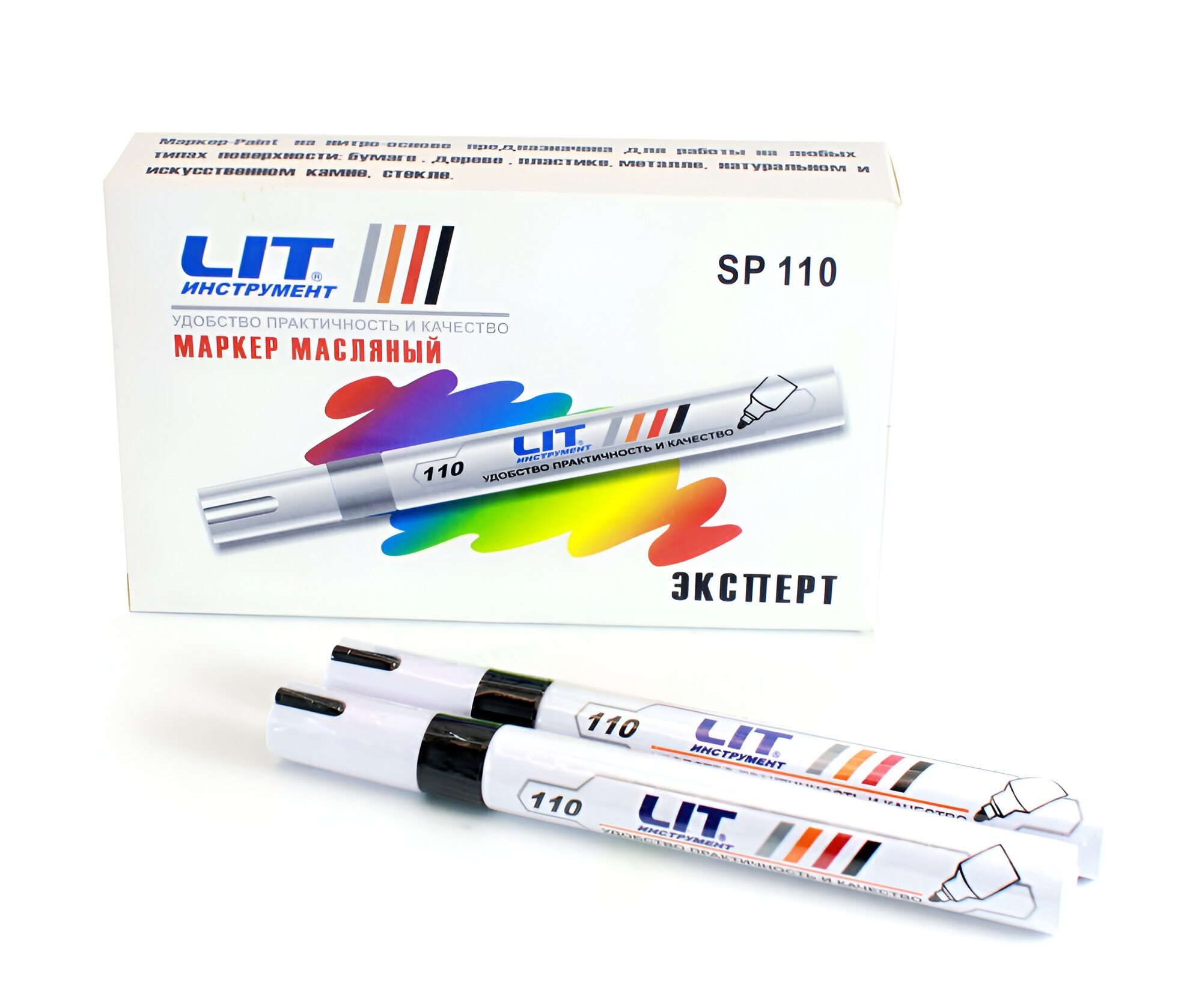 Набор маркеров LIT SP-110, краска, водостойкие, масляные чернила, 12 штук