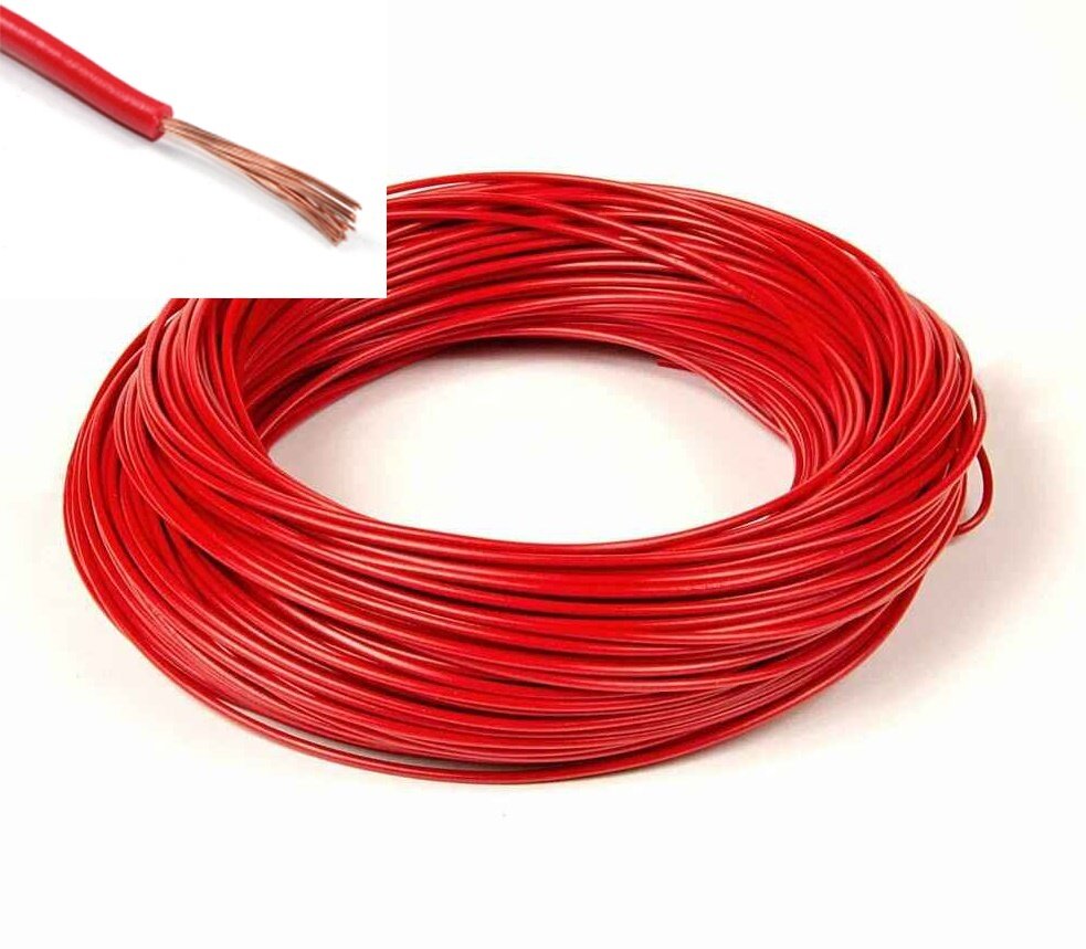Провод ПГВА 1х1,0 кв. мм, Cu, красный Автоэлектроника