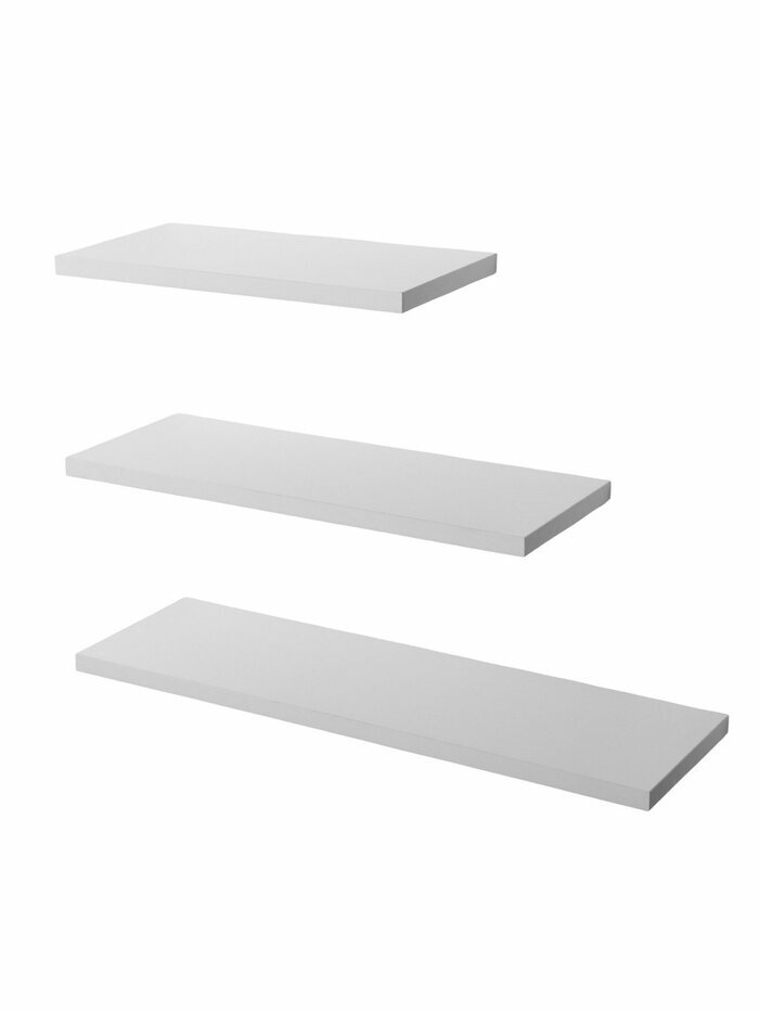 Набор полок настенных «Клик Мебель», 3 полки, цвет белый