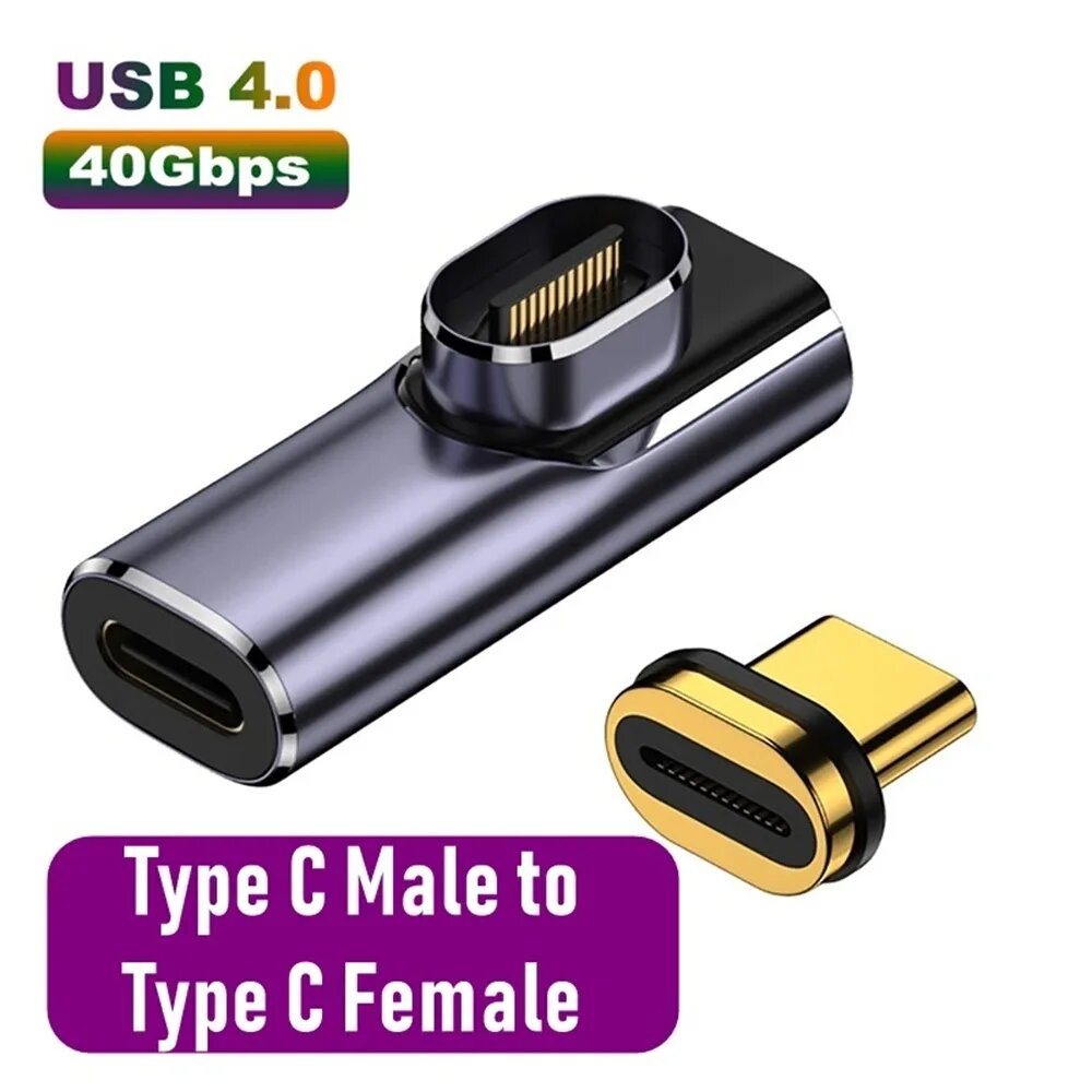 Адаптер Type-C OTG 100 Вт, 40 Гбит/с, Магнитный USB 4.0 Для Быстрой Передачи Данных И Зарядки, Конвертер Для Телефонов, Планш.