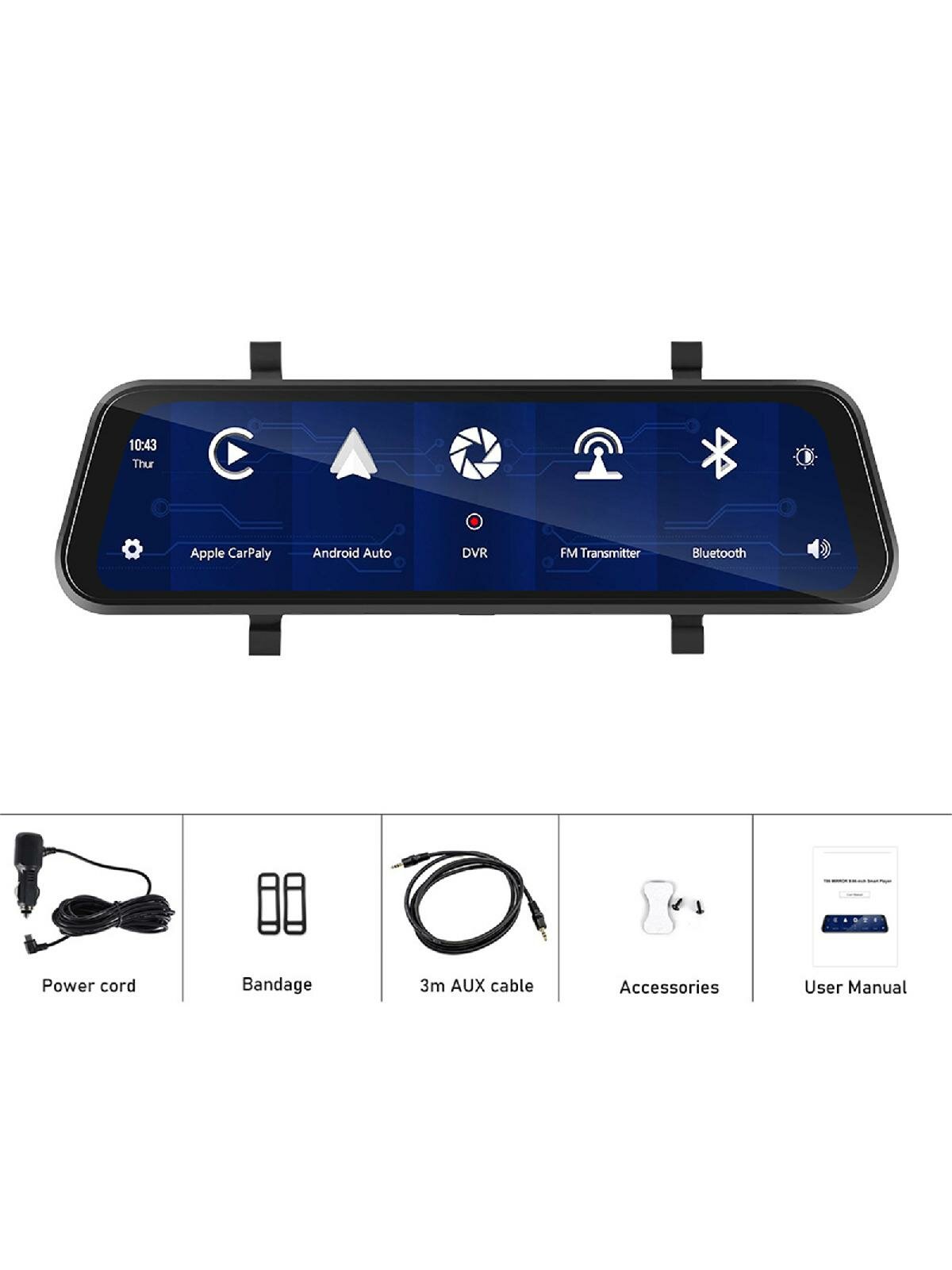 Беспроводной Монитор DVR Carplay С Сенсорным Экраном Для Камеры Заднего Хода Автомобиля
