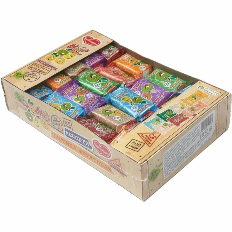 Пастила фруктовая Пастилушка натуральная Ассорти, 800 г