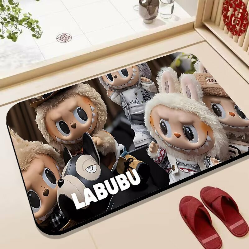 Коврик из диатомита Labubu, милый мультяшный противоскользящий коврик для домашнего использования.40*60cm