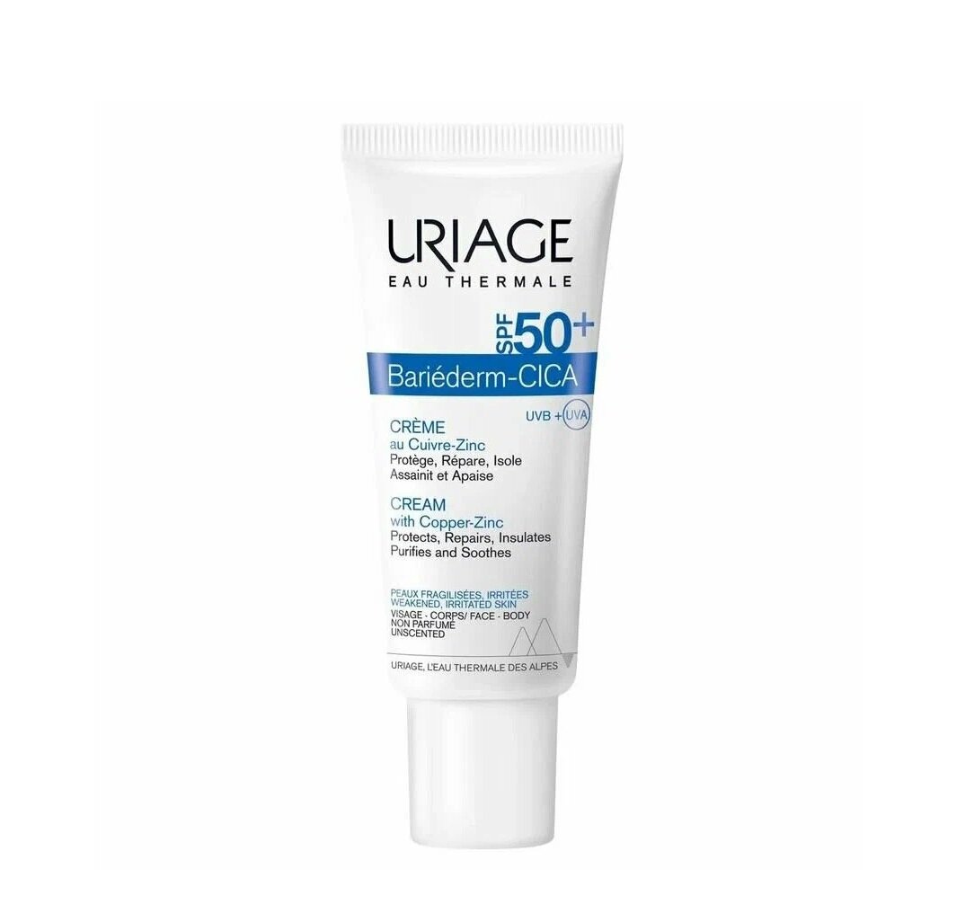 Uriage Восстанавливающий крем для лица Bariederm Cica-Creme Au Cuivre-Zinc SPF50+ 40мл