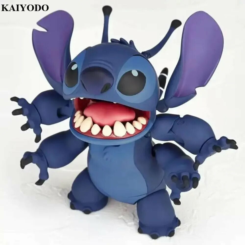 Kaiyodo Revoltech Фигурка Стича С Подвижными Суставами Коллекционная Модель Подарок Для Детей