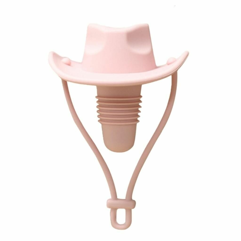 Герметичные силиконовые крышки для винных бутылок в форме ковбойской шляпы, Розовый