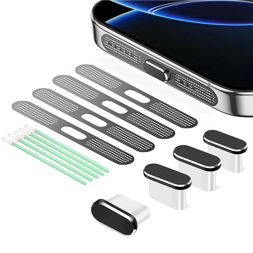 Защитные заглушки USB C, черные, 4 шт.