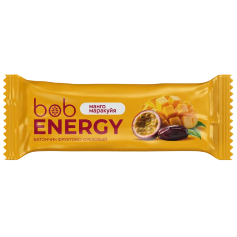 Фруктово-ореховый батончик ENERGY веганский "Манго маракуйя" bob 40 г