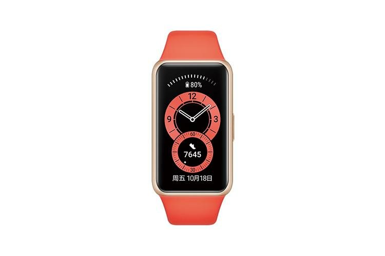 Умный браслет HUAWEI Wristband 6, красный, мониторинг кислорода в крови, яркий цветной дисплей