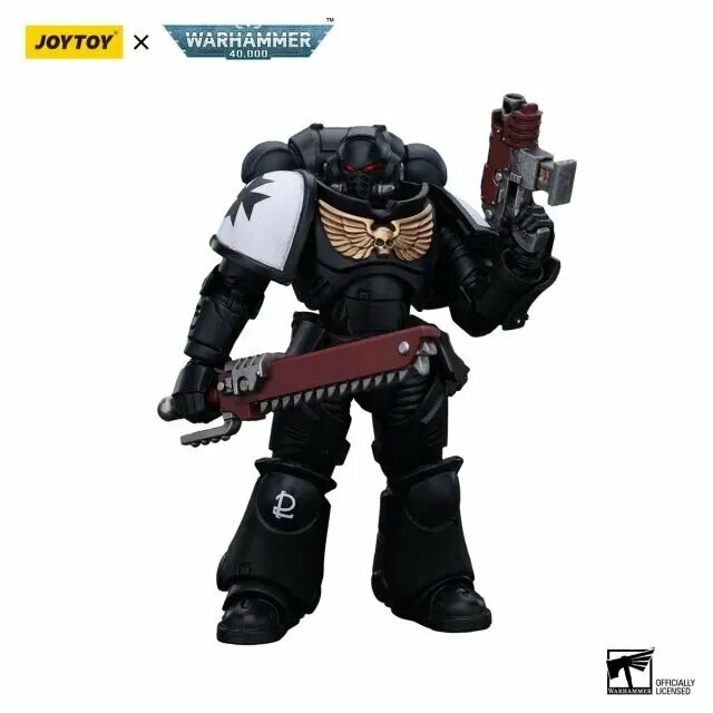 Подвижная фигурка JOYTOY Warhammer 40K Space Marines Black Templars Outriders Brother Valtus Игры для персонажей Коллекция подарков на день рождения