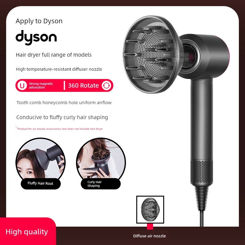 Насадка-диффузор для фена Dyson HD15/08 для укладки и придания объема, новые аксессуары Диффузорная насадка[Стандартная