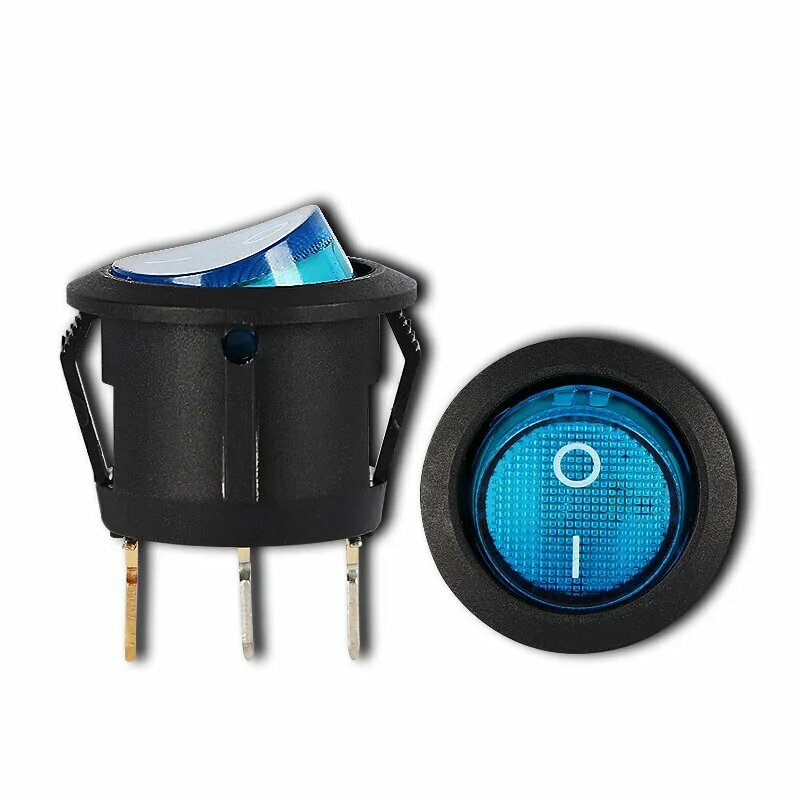 Круглый электронный переключатель Tsuip 220V 1pc, Blue Light