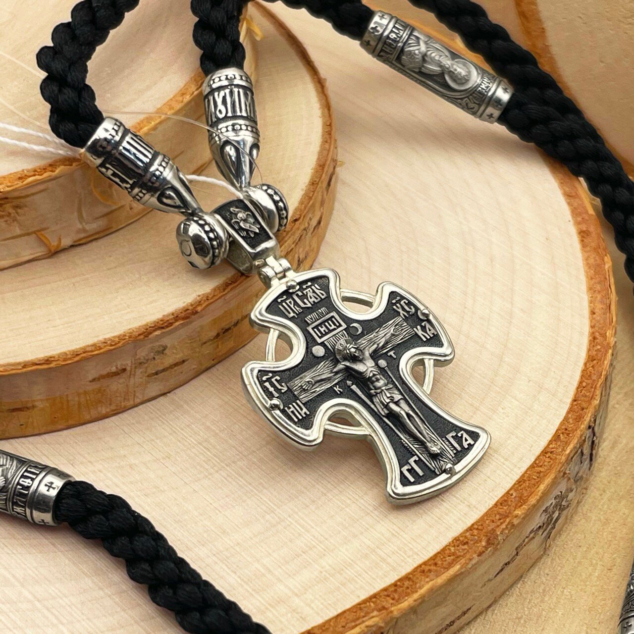 Комплект украшений, серебро, 925 проба, оксидирование, чернение