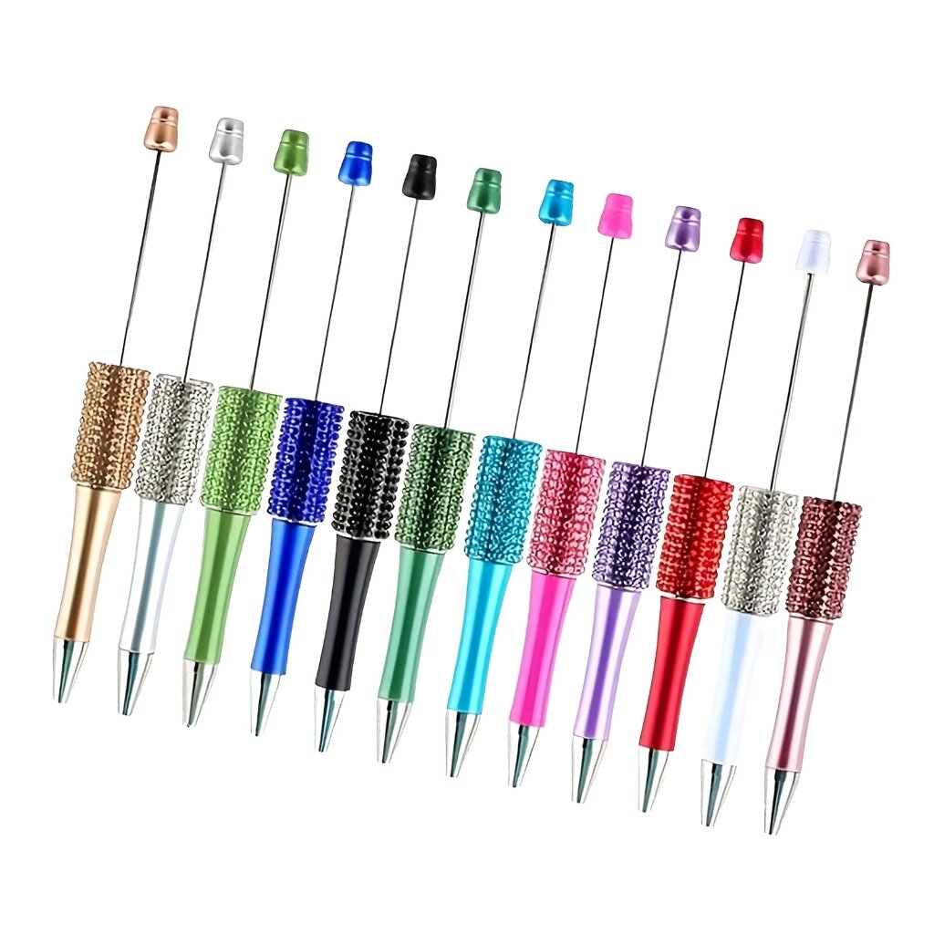 12 палочек, цветной набор шариковых ручек с бриллиантовой инкрустацией "сделай сам" из бисера