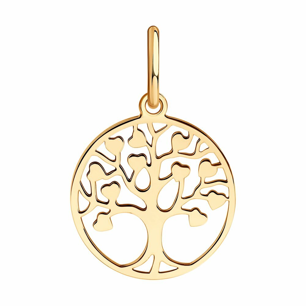 Подвеска, красное золото, 585 проба