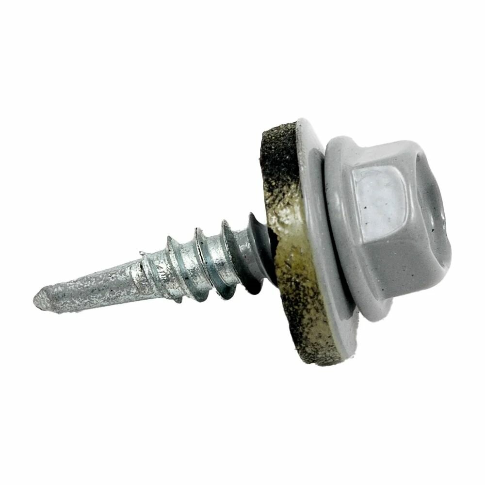 Кровельный саморез креп-комп 4,8x19 RAL7004 серый 250 шт. ск48197004кф