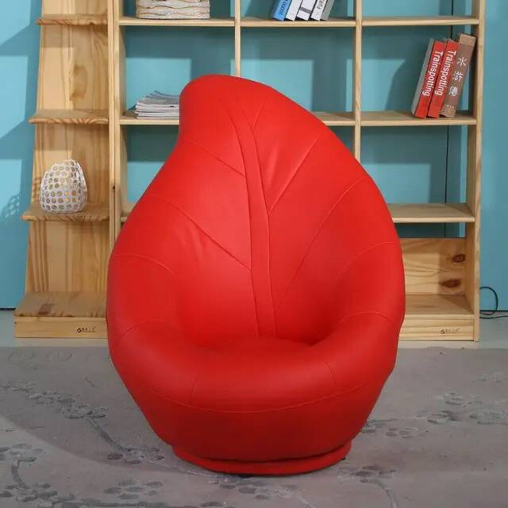 Креативный диван-кровать, кресло для отдыха на балконе с одной спинкой, милый маленький диванчик для девочек с рисунком в виде мультяшных листьев