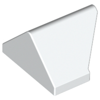 Slope 45 2 x 1 Double / Inverted with Bottom Stud Holder, 3049c White N