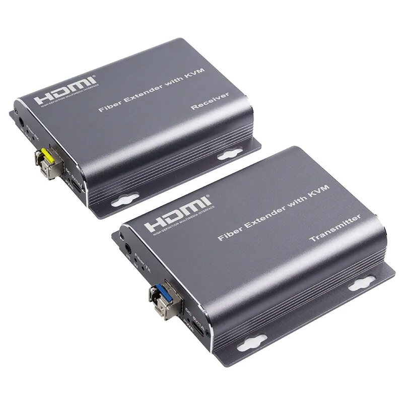 Konsenda 20 км HDMI KVM удлинитель оптоволоконный 1080p with EU Plug