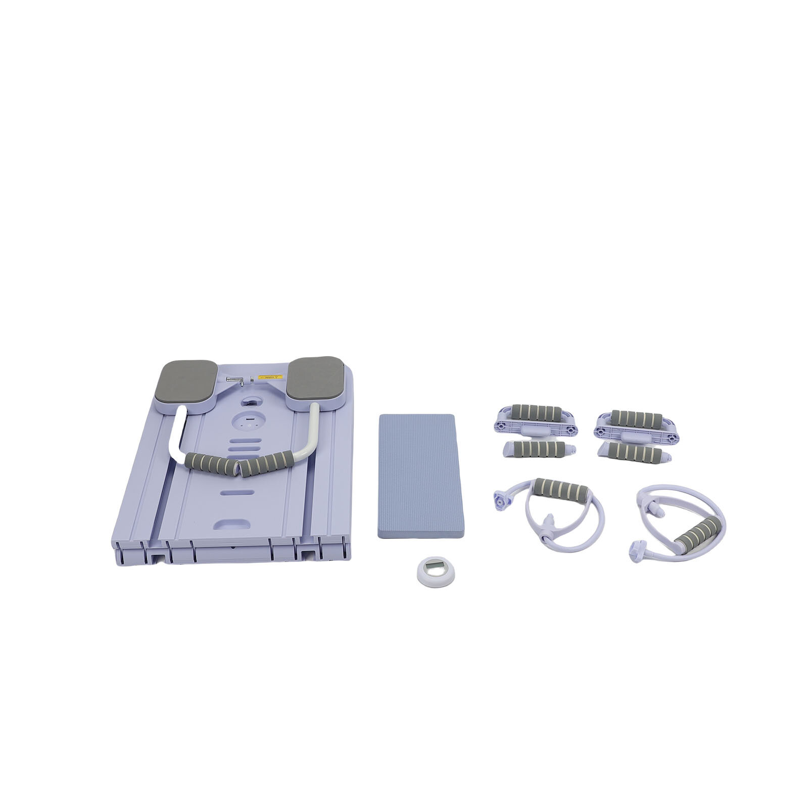 Pilates Board PP Foam Foldable Ab Core Trainer Multifunctional Abdominal Board with Timer for Full Body Workout Purple