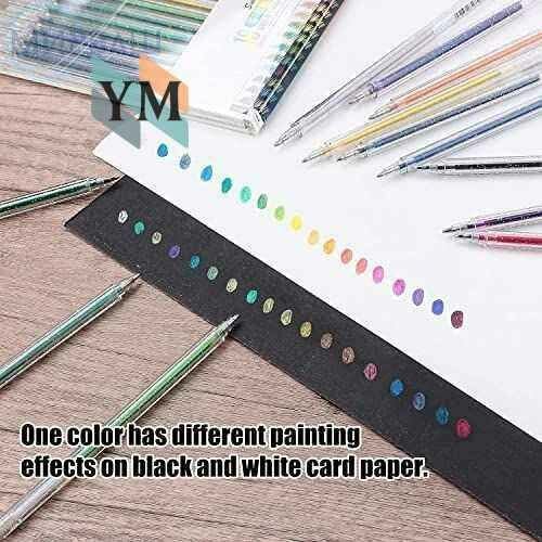 Цветные гелевые ручки 36 штук Cool Tech Glitter Metal Pastel Neon Gel Pen 1,0 мм, глиттерные с блесткам, металлик, пастельные и и неоновые флуоресцентные цвета