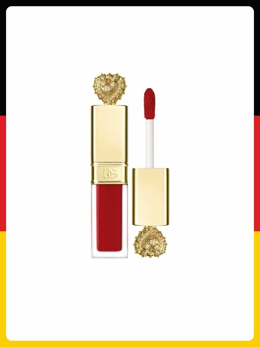 Губная помада Dolce&Gabbana Flawless Everkiss Liquid Lip Mini Matte Liquid Lipstick 405 Devotion Perfect Vibrant Red, 3 мл