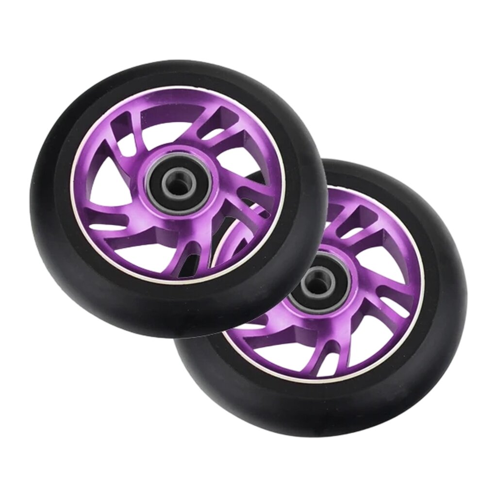 10-см алюминиевые колеса для самоката с высокоэластичными шинами PU и антиблокировочными подшипниками для скейтбордов и самокатов