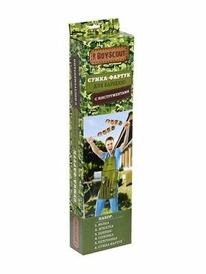 Набор BOYSCOUT (сумка-фартук, вилка, лопатка, щипцы, солонка, перечница)