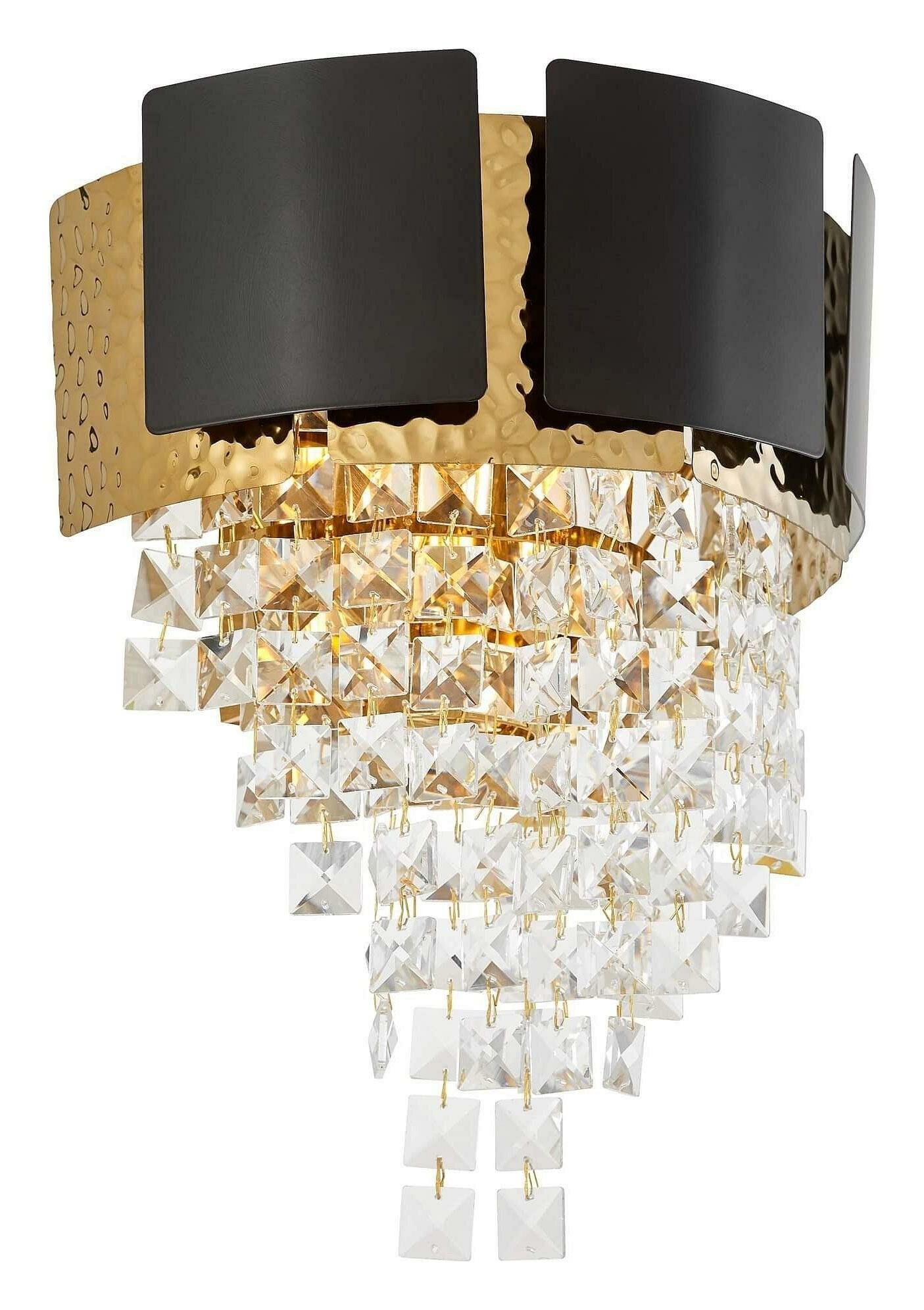 Накладной светильник LUMINA DECO MOLINA LDW 7045-2 BK+GD Модерн