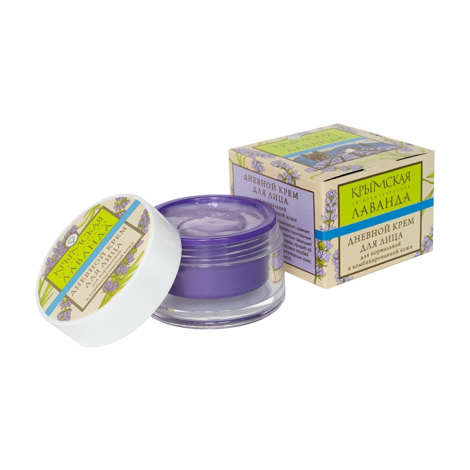 Крем для лица дневной Крымская Лаванда для нормальной и комбинированной кожи Дом Природы, 50 гр