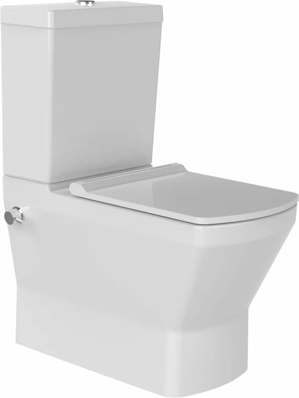 Напольный унитаз Bien Neptun NPKD06301VE0W5SZ0, со встроенным смесителем, с функцией биде, крышка микролифт, цвет белый