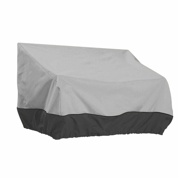 Waterproof Outdoor Couch Cover Lawn Furniture Cover Garden Bench Protector Outdoor Sofa Cover Patio Bench Cover из оксфордской ткани цвет серый + черный размер 147x83x79cm
