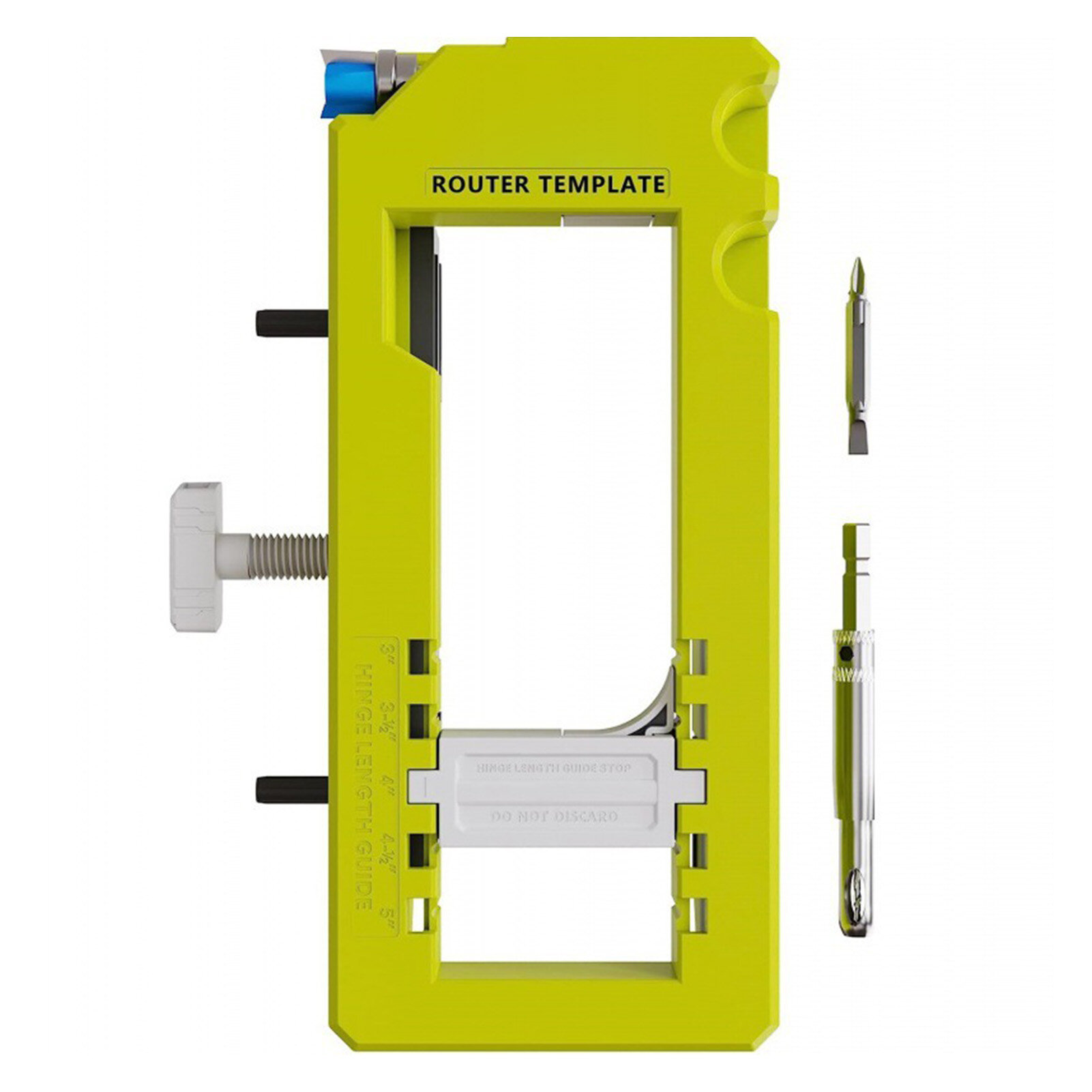 Шаблон для фрезерования петель, установка дверных петель, набор для сверления отверстий, подходит для длины 3‑5 дюймов и радиуса 1/4 дюйма или 5/8 дюйма