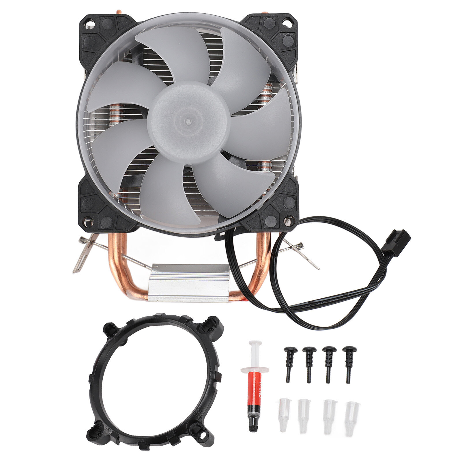 Процессор Air Cooler 90mm 48cfm 1800prm 2 Медные тепловые трубы RGB Освещение CPU COMPUT COMPU