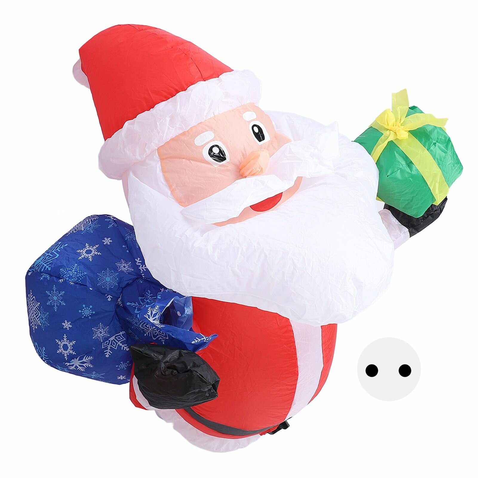 Надувной Дед Мороз с вентилятором светодиодный светильник 210T полиэфирное волокно 3.9 фута IP44 водонепроницаемый Дед Мороз вырывается из окна для украшения EU Plug 220-240 В