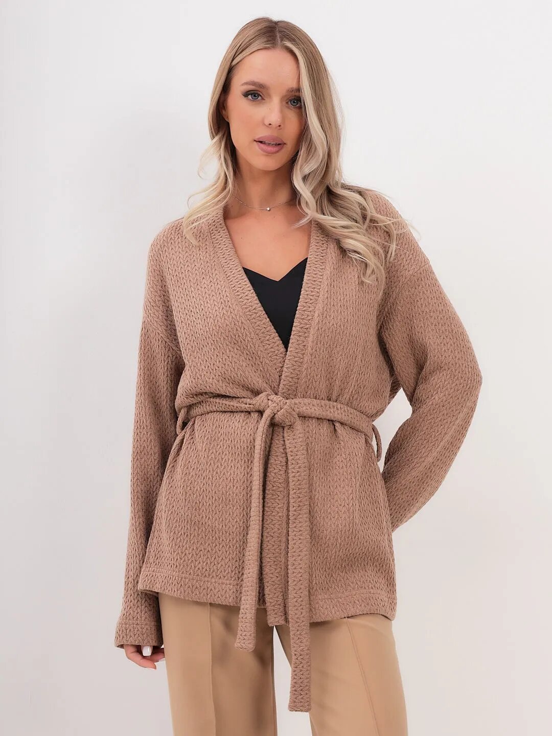 Кардиган TL-JTR-003Kn-коричневый