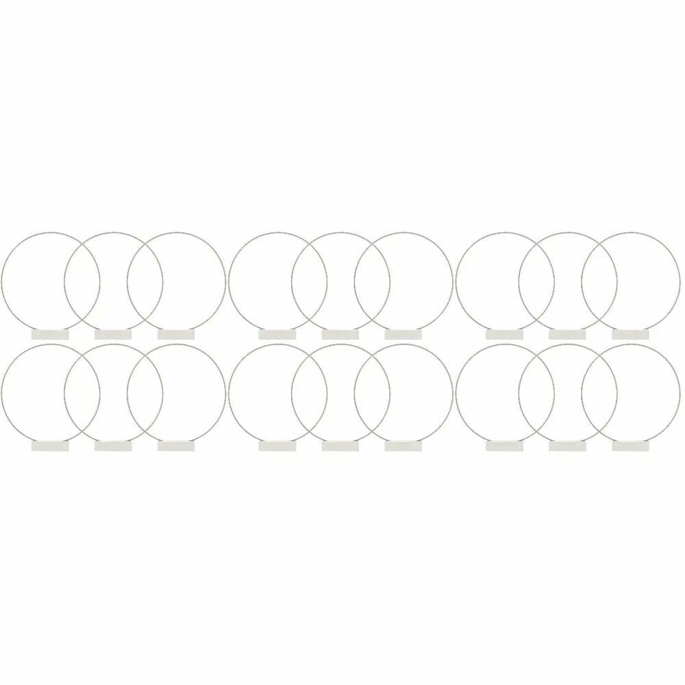 Набор из 18 деревянно-металлических цветочных колец для декора