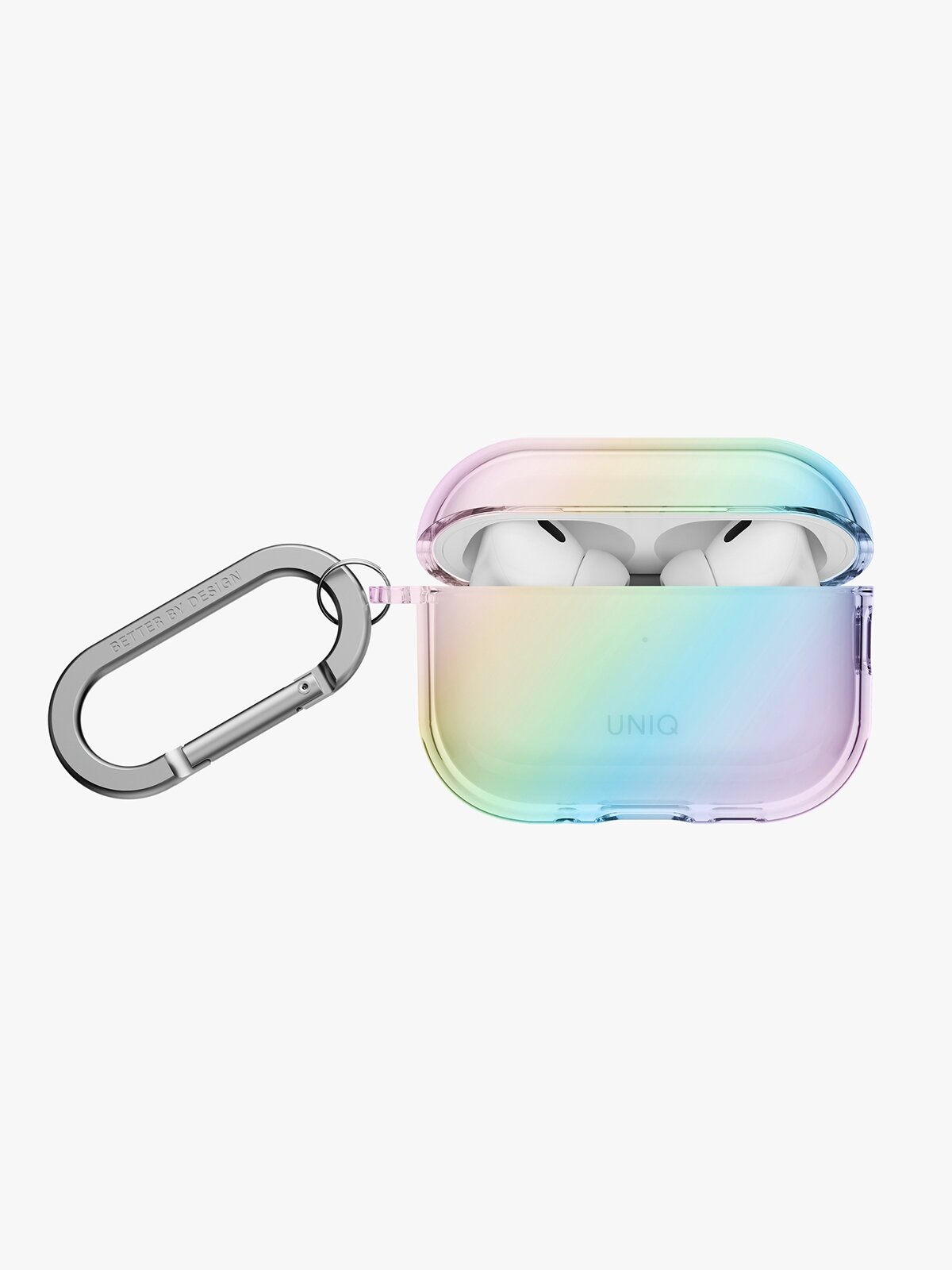 Uniq чехол для Airpods Pro 3, Iridescia (holographic) с карабином, Holo Quartz