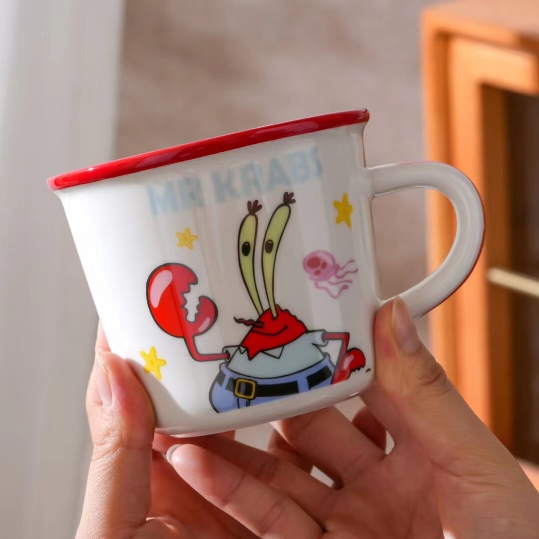 Кружка"Mr. Krabs" , керамика, использование в СВЧ и посудомойке, для подарка