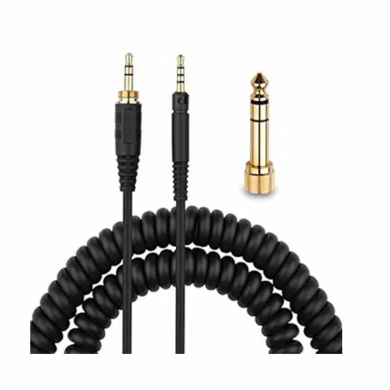Сменный спиральный кабель Aux для HD559, аудиокабель для наушников с адаптером 6,35 мм