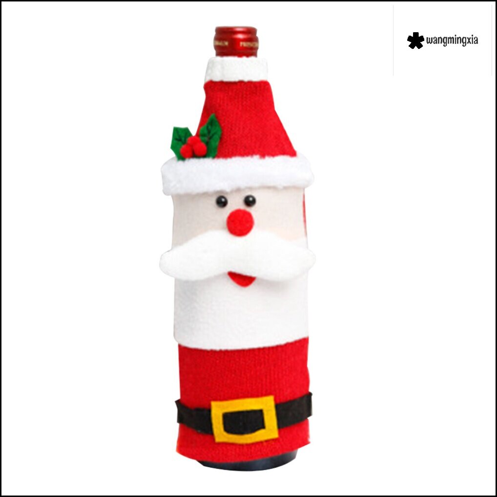 Эксклюзивные подарочные упаковки для винных бутылок ручной работы, новогодние чехлы с декором СантаКлауса и комплекты аксессуаров для праздничного оформления в домашних условиях и ресторанах