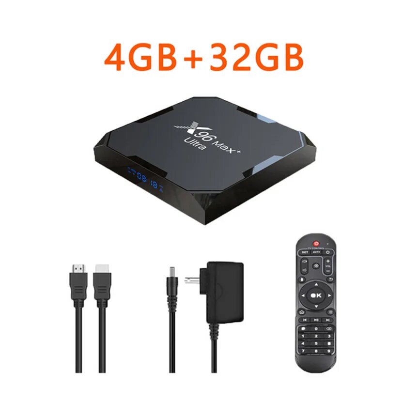 2022 New X96Max Plus Ultra Smart TV Box Android 11 Amlogic S905X4 Support AV1 8K Internet TV Player X96 Max Set Top Box